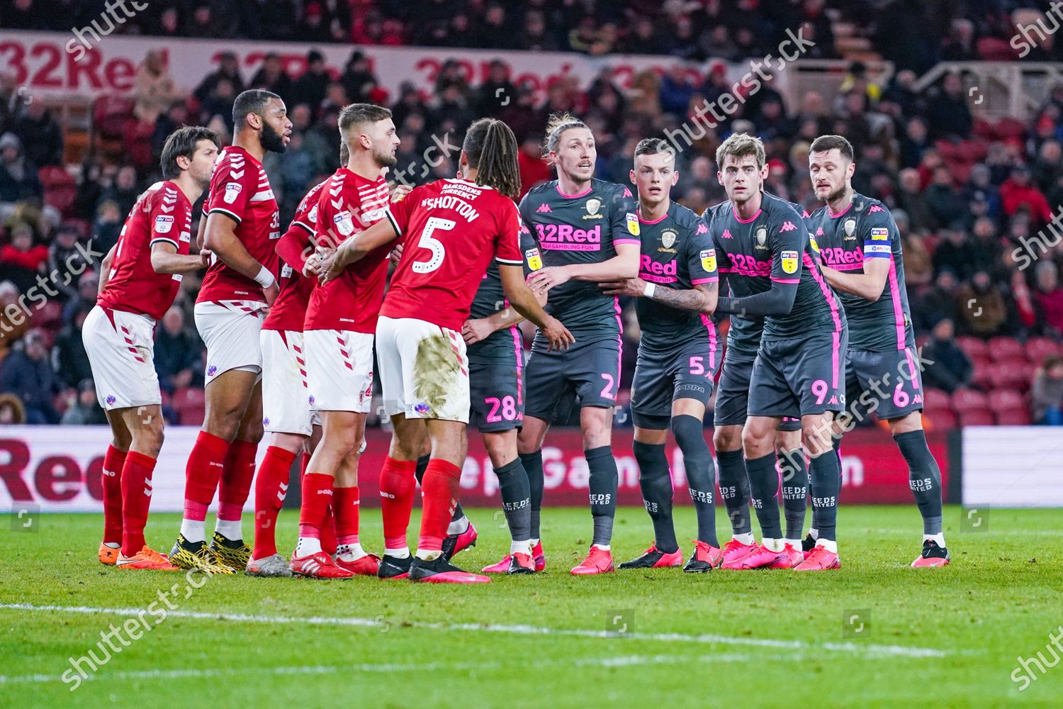 Leeds United Middlesbrough Lineup Corner Kick Editorial Stock Photo ...