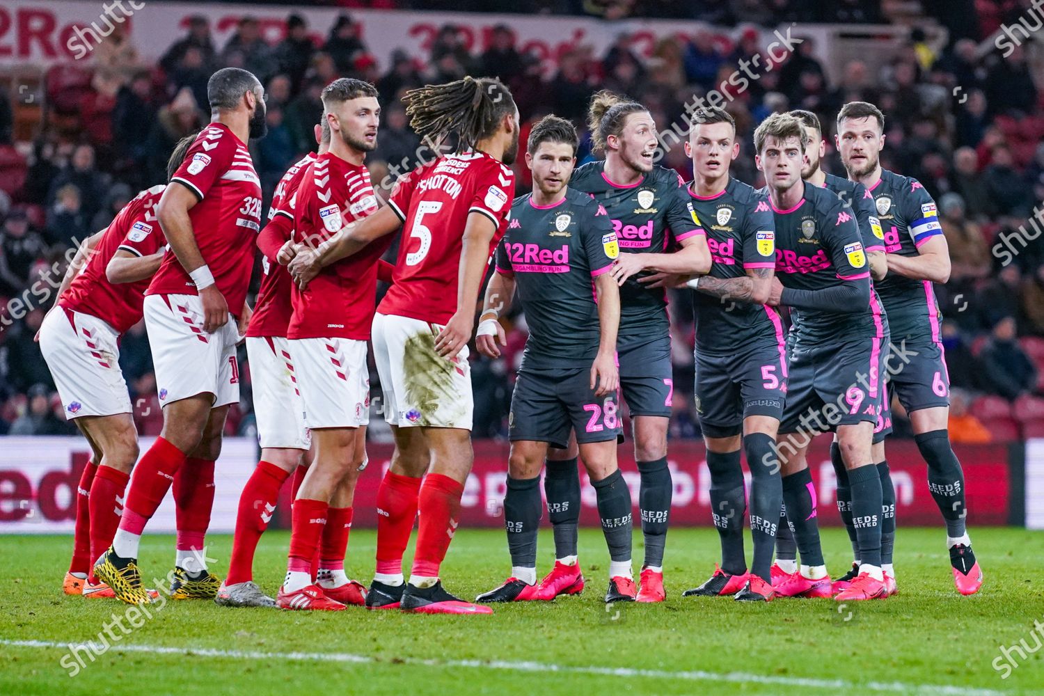 Leeds United Middlesbrough Lineup Corner Kick Editorial Stock Photo ...