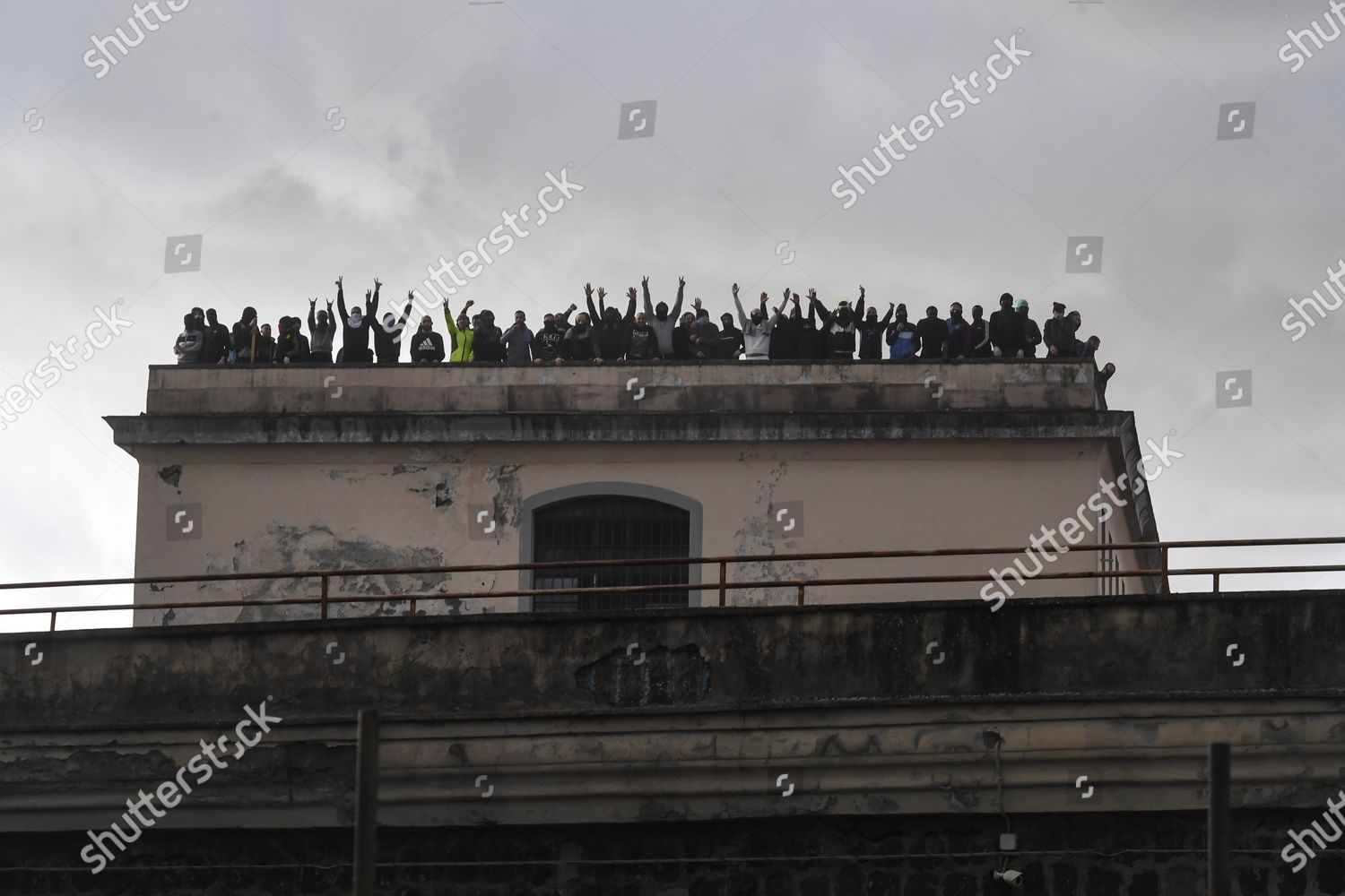 Prisoners On Roof Prison Protest Against Editorial Stock Photo - Stock ...