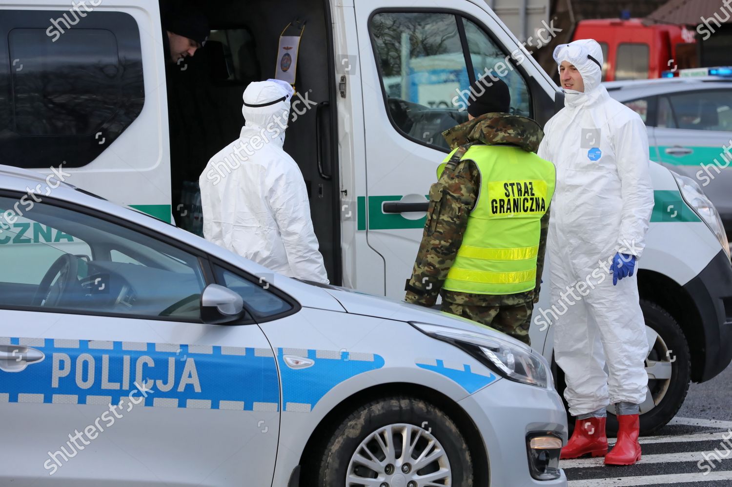 Polish Border Guard Officers During Sanitary Editorial Stock Photo ...