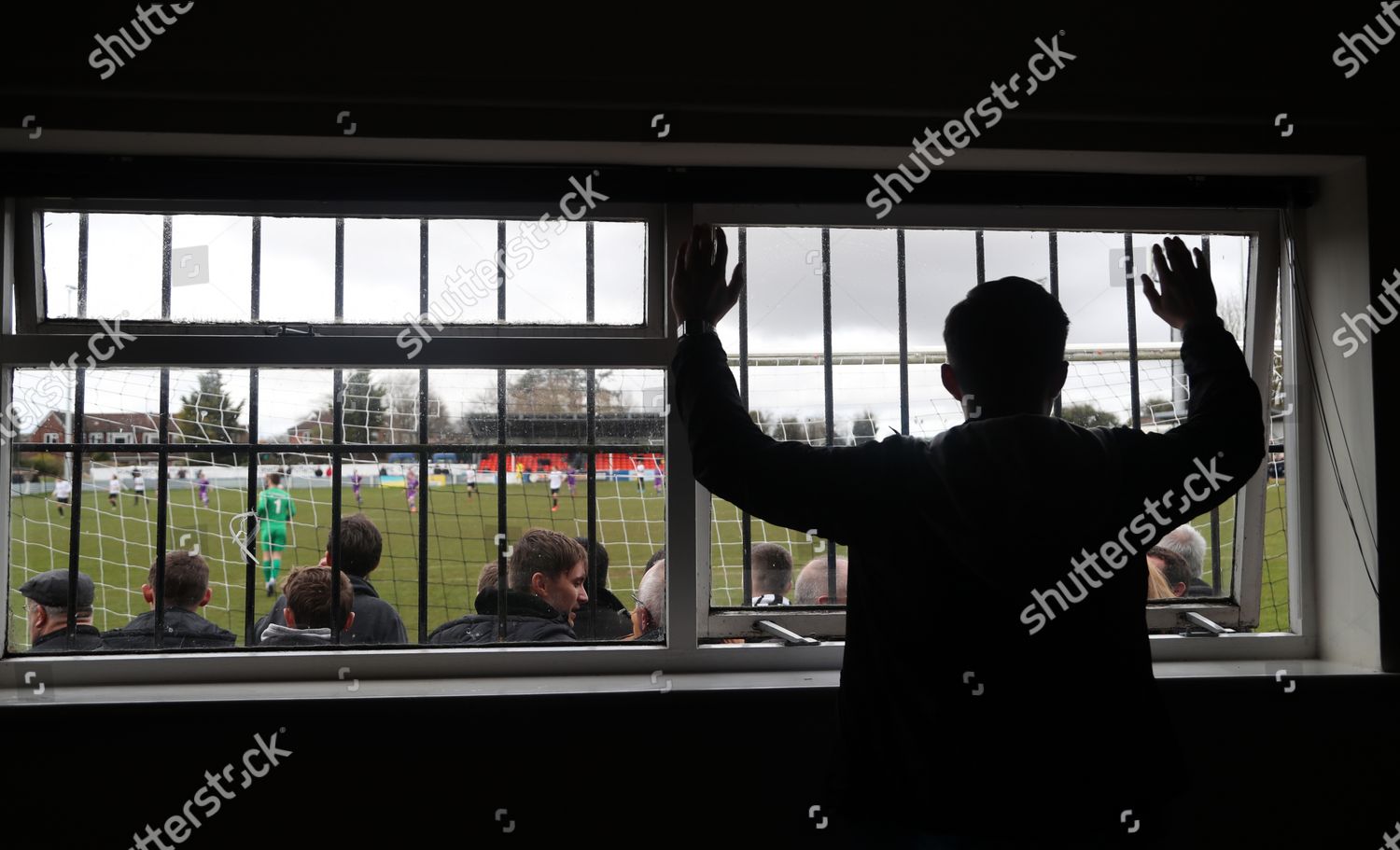 Spectator Watching Game Through Windows Clubhouse Editorial Stock Photo ...