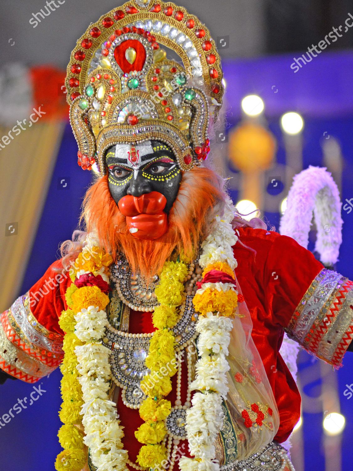 Indian Artist Mathura Dressed Monkey God Editorial Stock Photo - Stock ...