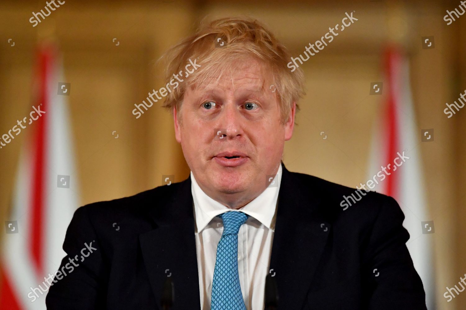 British Prime Minister Boris Johnson Gestures Editorial Stock Photo ...