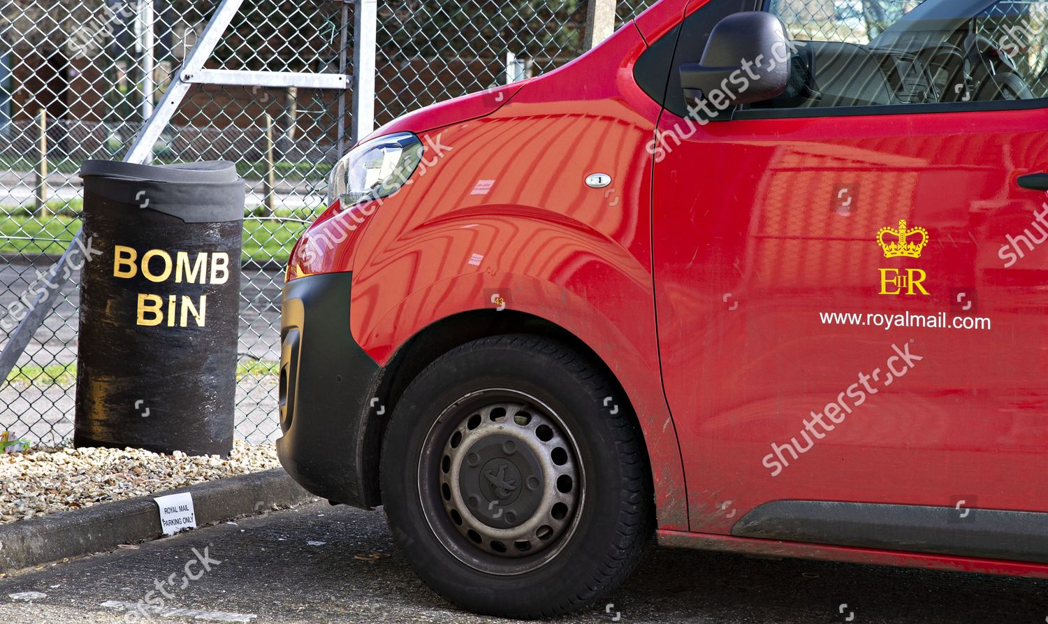 Bomb Bin Parking Area Royal Mail Editorial Stock Photo - Stock Image ...