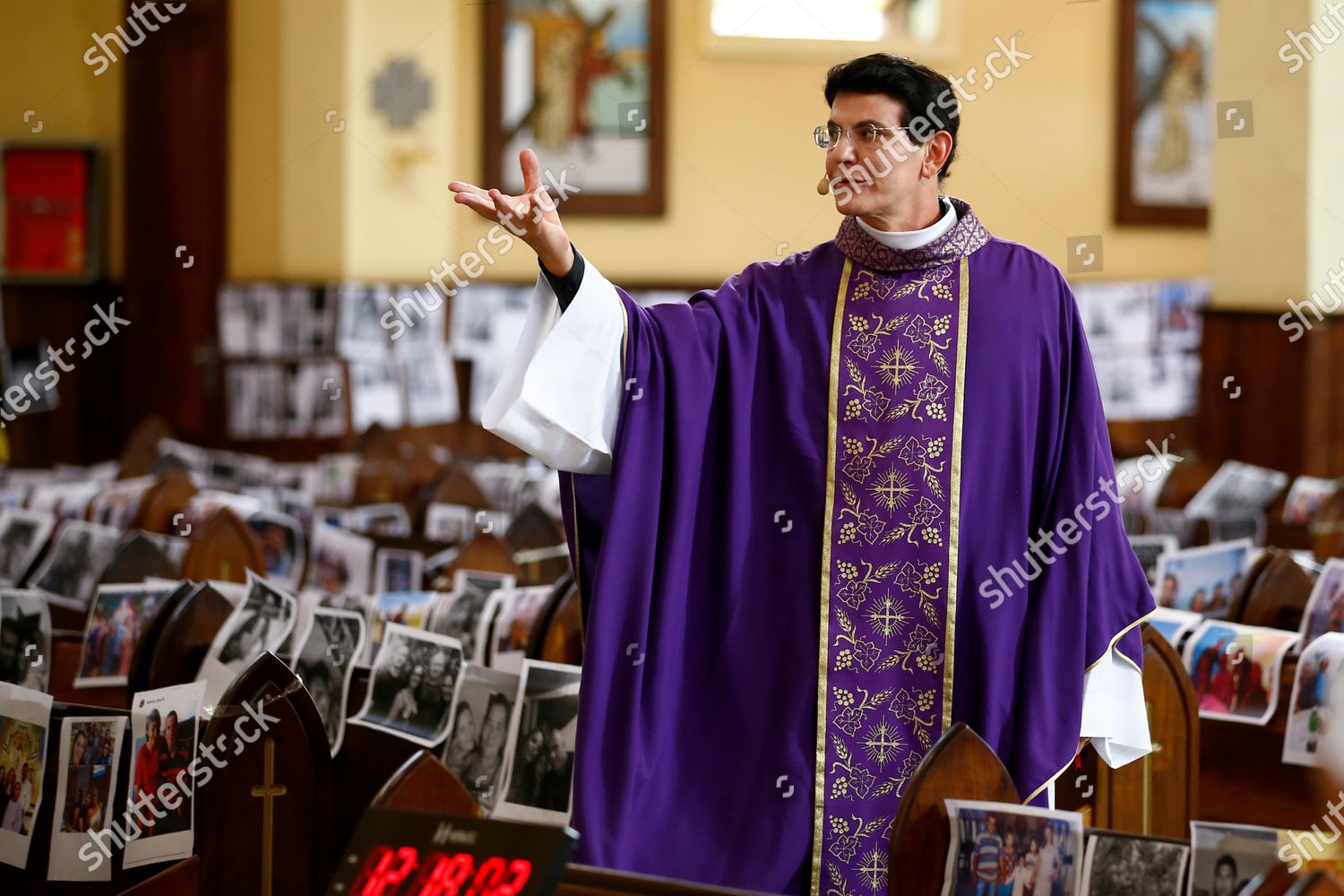 Brazilian Priest Reinaldo Manzotti Officiates Mass Editorial Stock ...