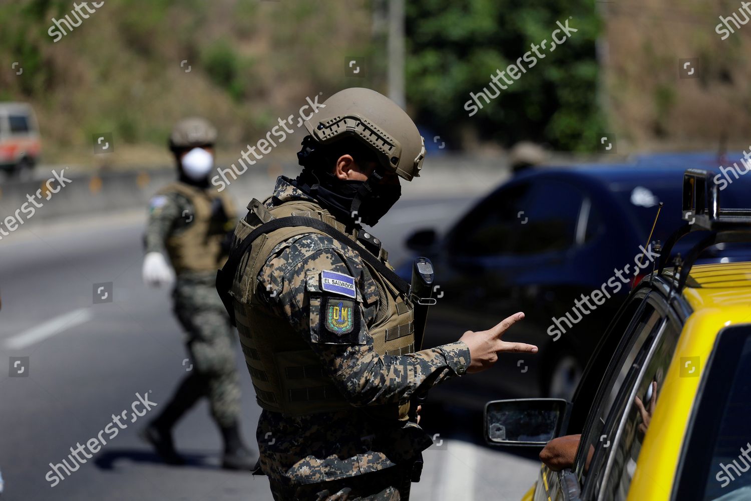 Military Stand Guard On Highway San Editorial Stock Photo - Stock Image ...