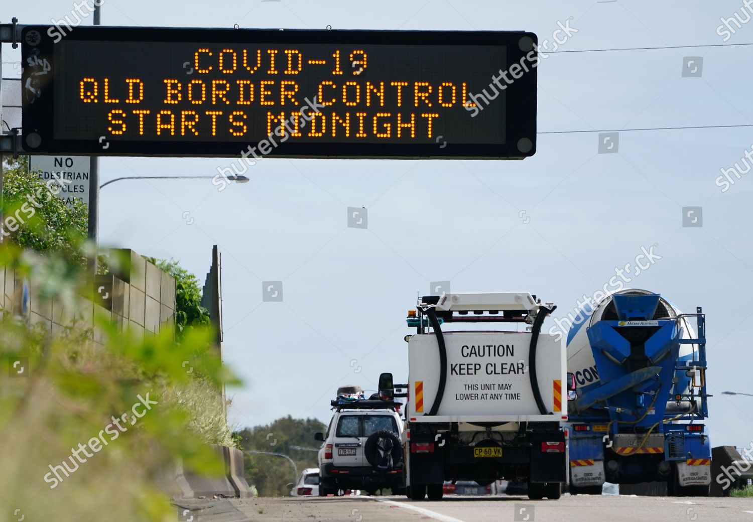 Border Control Sign Displayed Motorists On Editorial Stock Photo ...