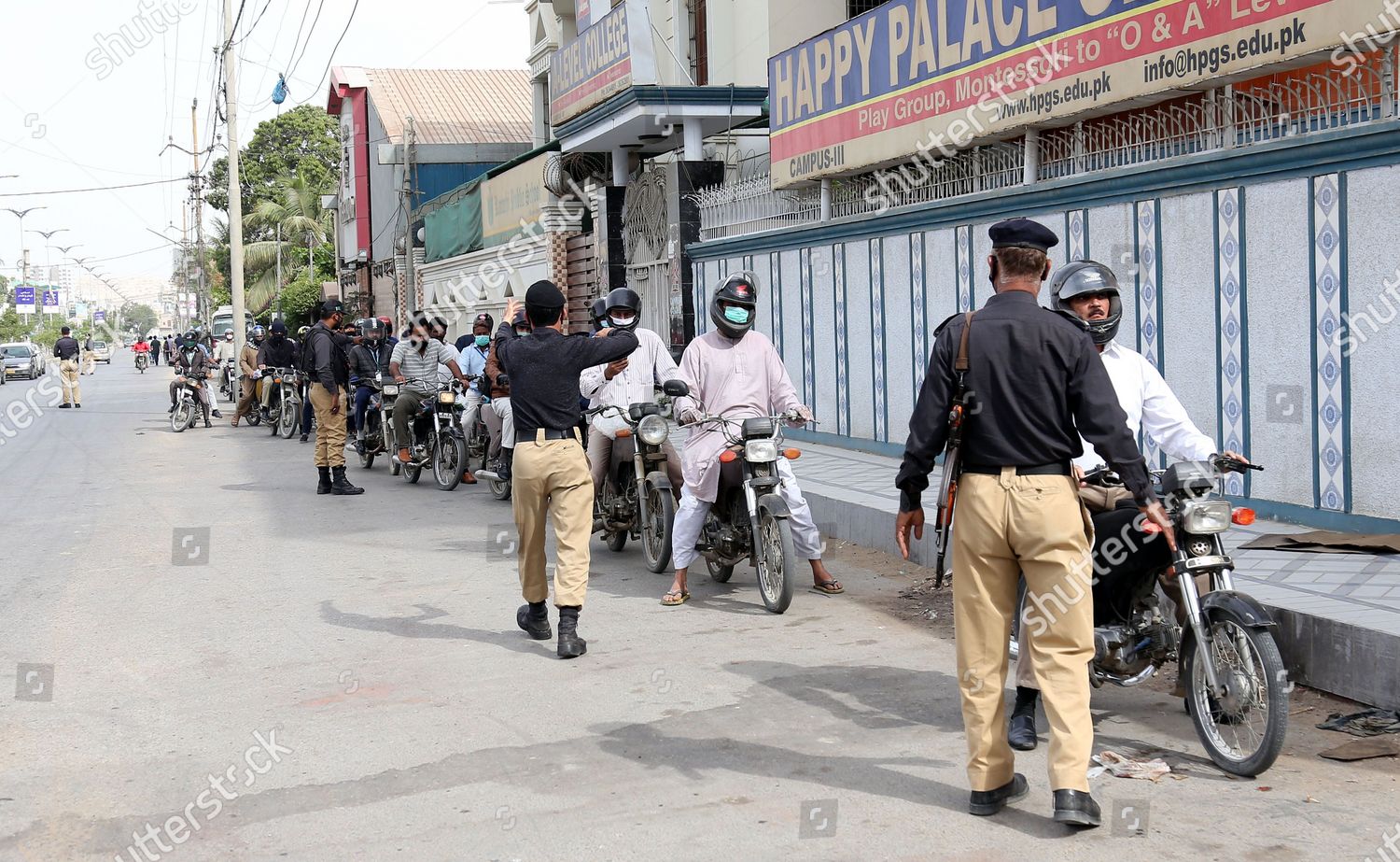 Policemen Check Peoples Identity Cards During Editorial Stock Photo ...