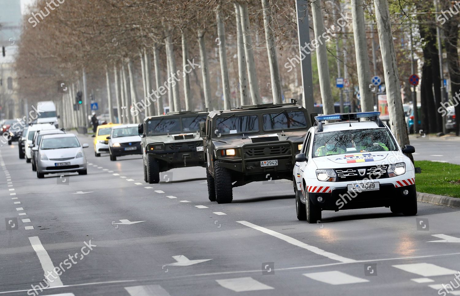 Two Military Humvee Vehicles Police Car Editorial Stock Photo - Stock ...