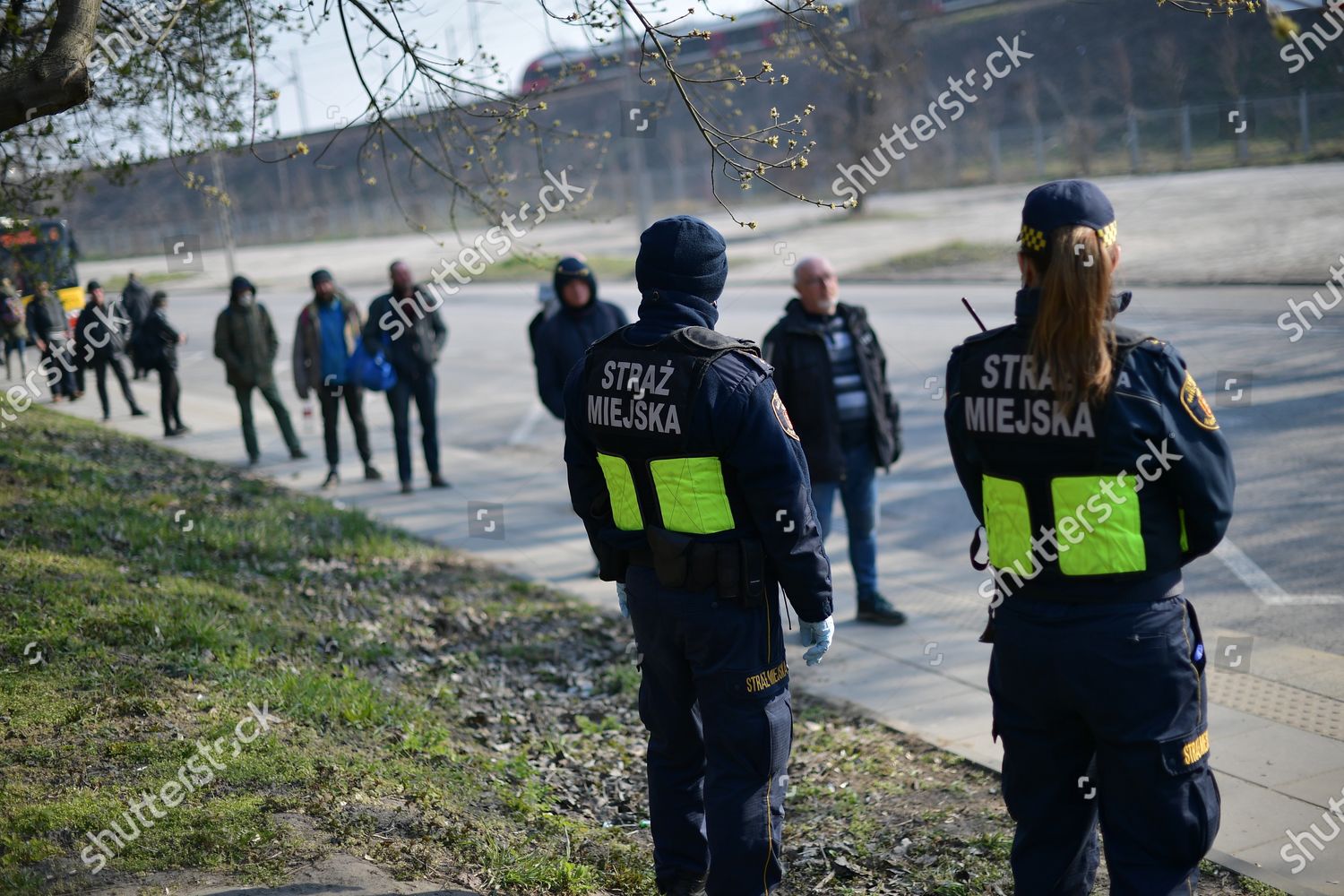Polish Police Officers Look On People Editorial Stock Photo - Stock ...