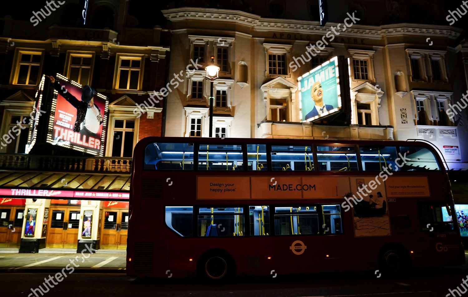 Empty London Bus Goes Past Lyric Editorial Stock Photo - Stock Image ...