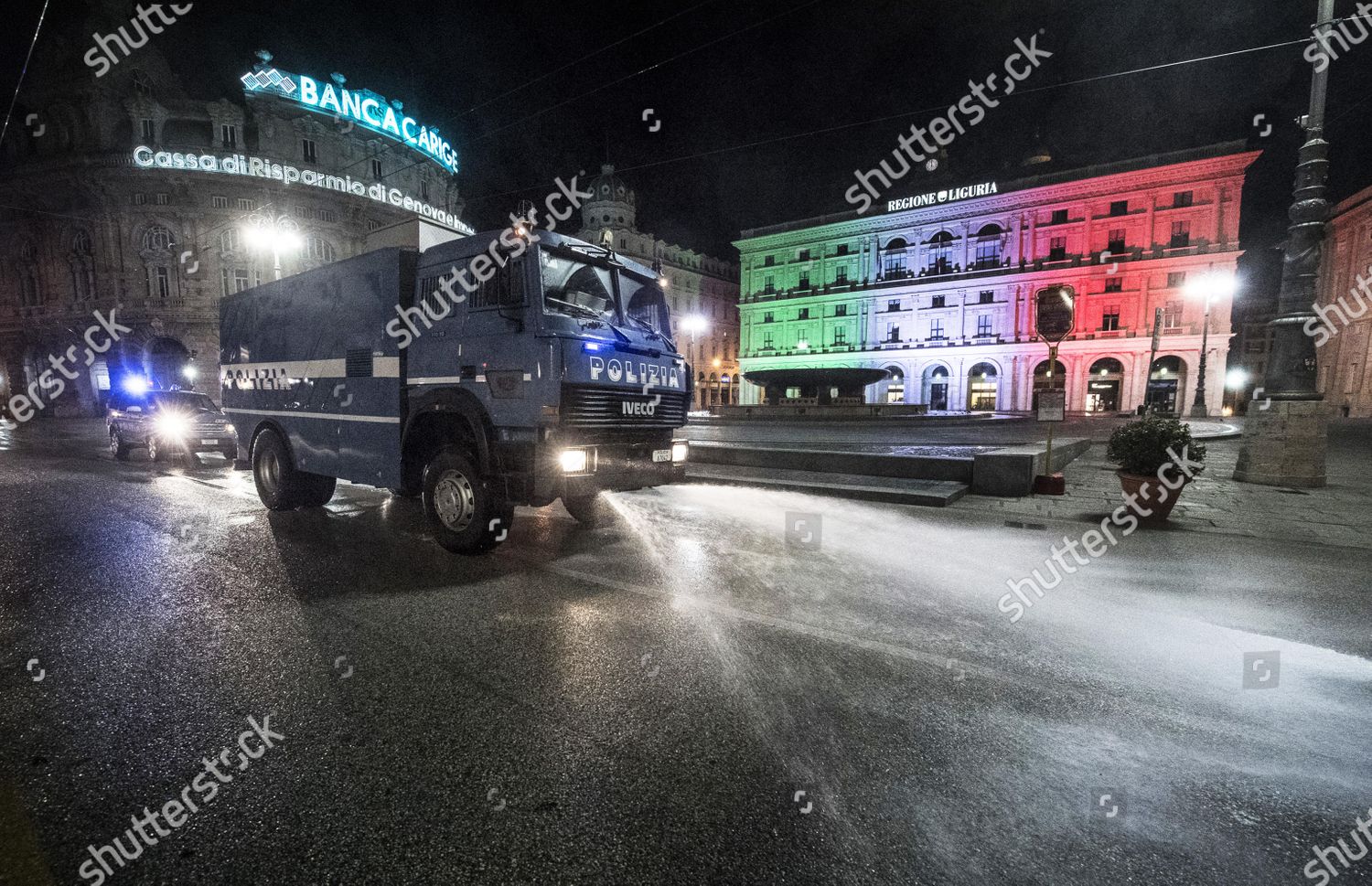 Italian Polices Water Cannon Truck Usually Editorial Stock Photo ...