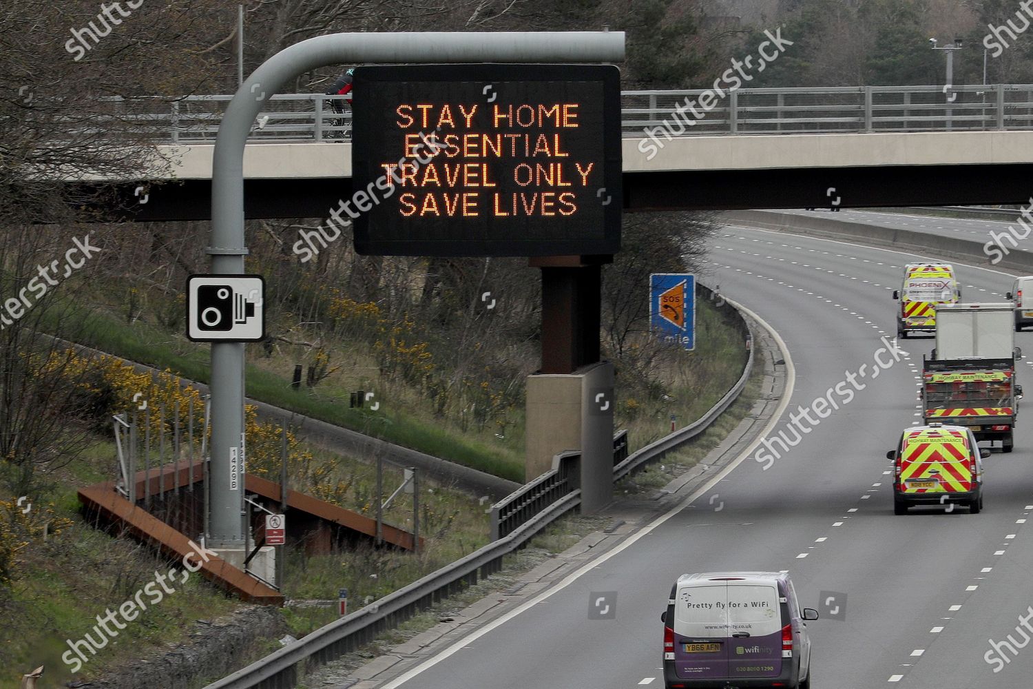 Road Sign On M3 Motorway Displays Editorial Stock Photo - Stock Image ...