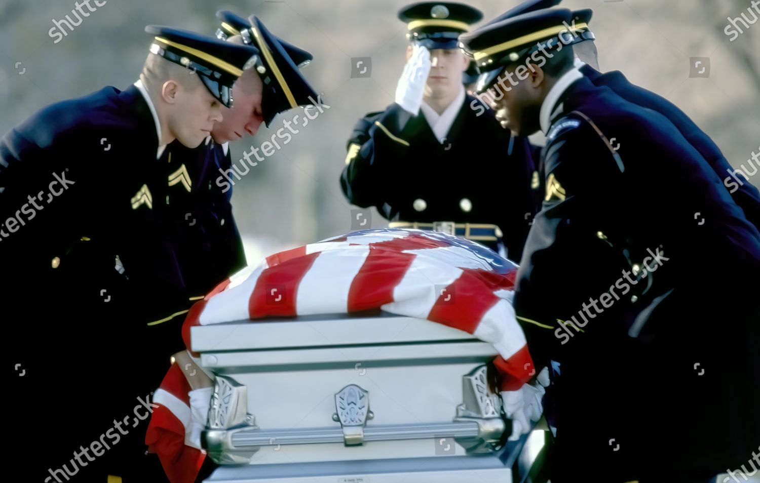 Burial Detail Lowers Casket Specialist Alejandro Editorial Stock Photo ...