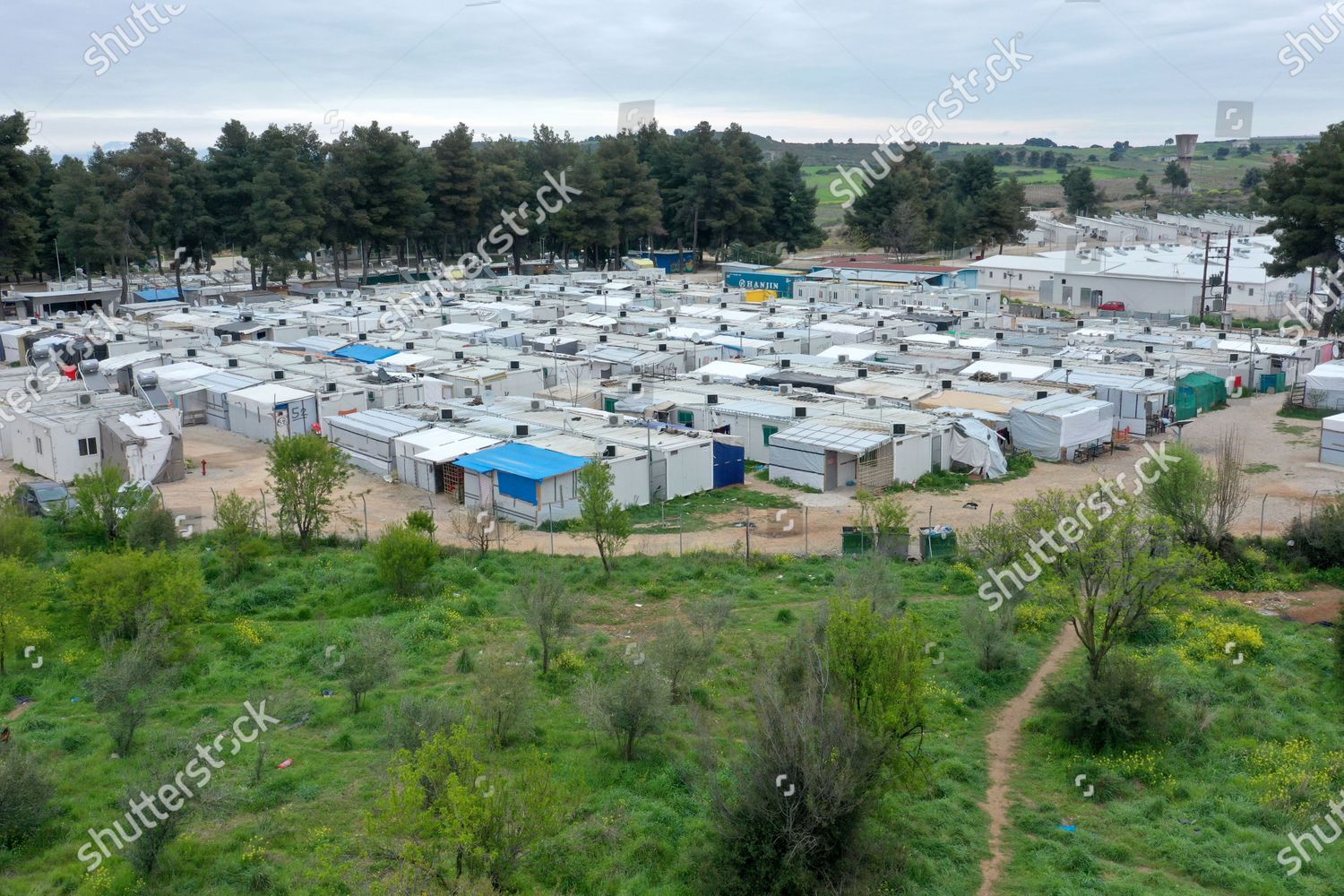 Photograph Taken Drone Shows Refugee Camp Editorial Stock Photo - Stock ...