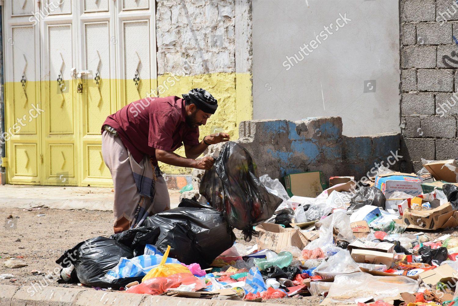 Man Looks Recyclable Items Selling Rubbish Editorial Stock Photo ...