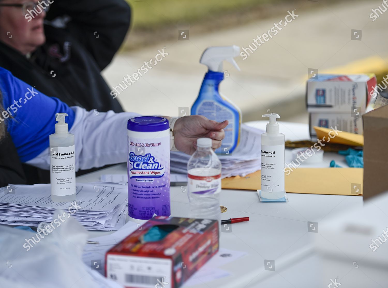 Cleaning Supplies Fill Table Where Poll Editorial Stock Photo - Stock ...