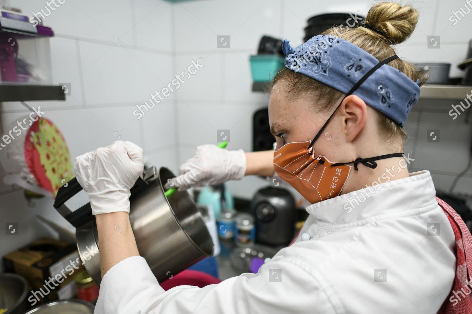 EVA JOHNSTON STIRS DOUGH VESSEL SHE Editorial Stock Photo - Stock Image ...