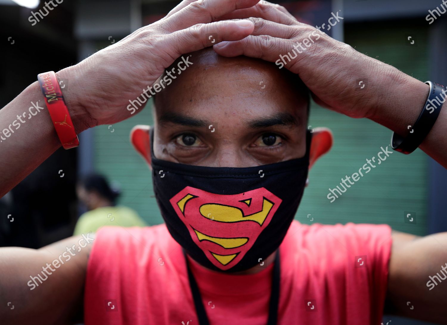 Filipino Villager Wearing Mask Gesture Outside Editorial Stock Photo ...