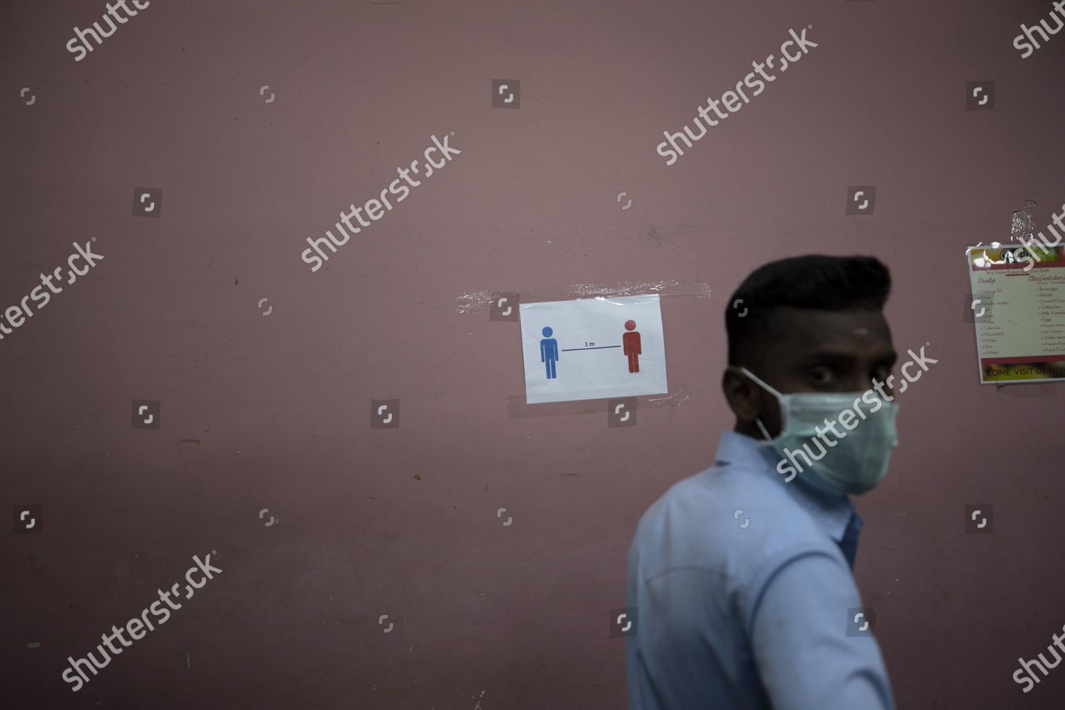 Man Wearing Protective Face Mask Stand Editorial Stock Photo - Stock ...