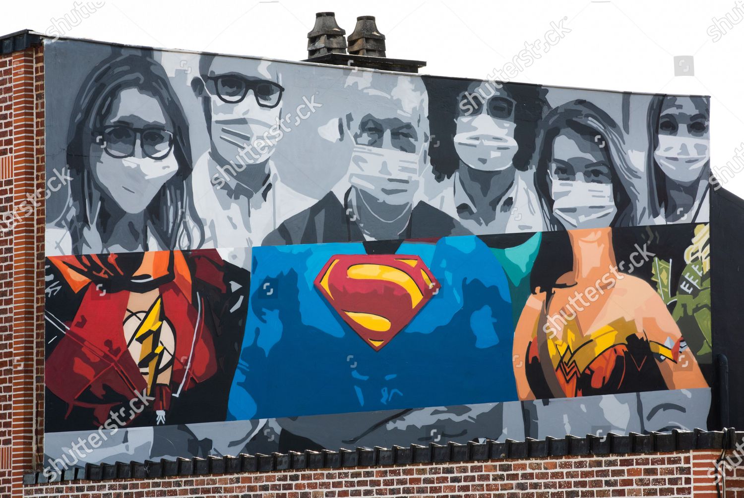 Illustration Picture Shows Graffiti Nurses Doctors Editorial Stock ...