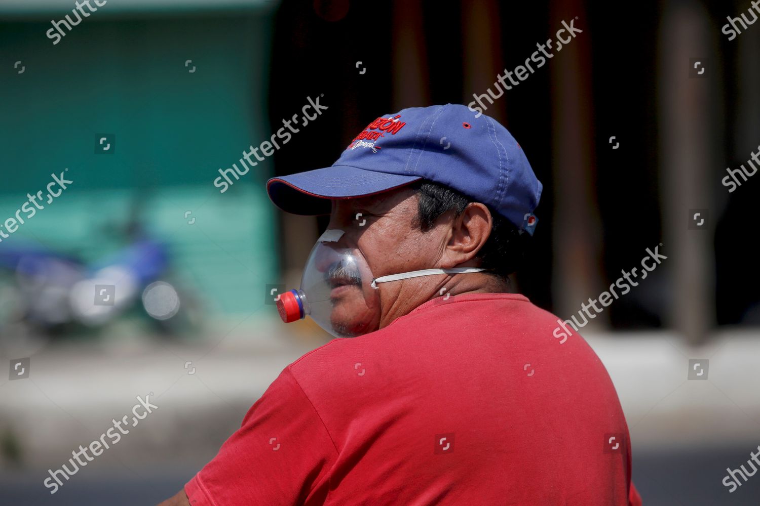 Man Improvised Mask Front San Felipe Editorial Stock Photo - Stock ...