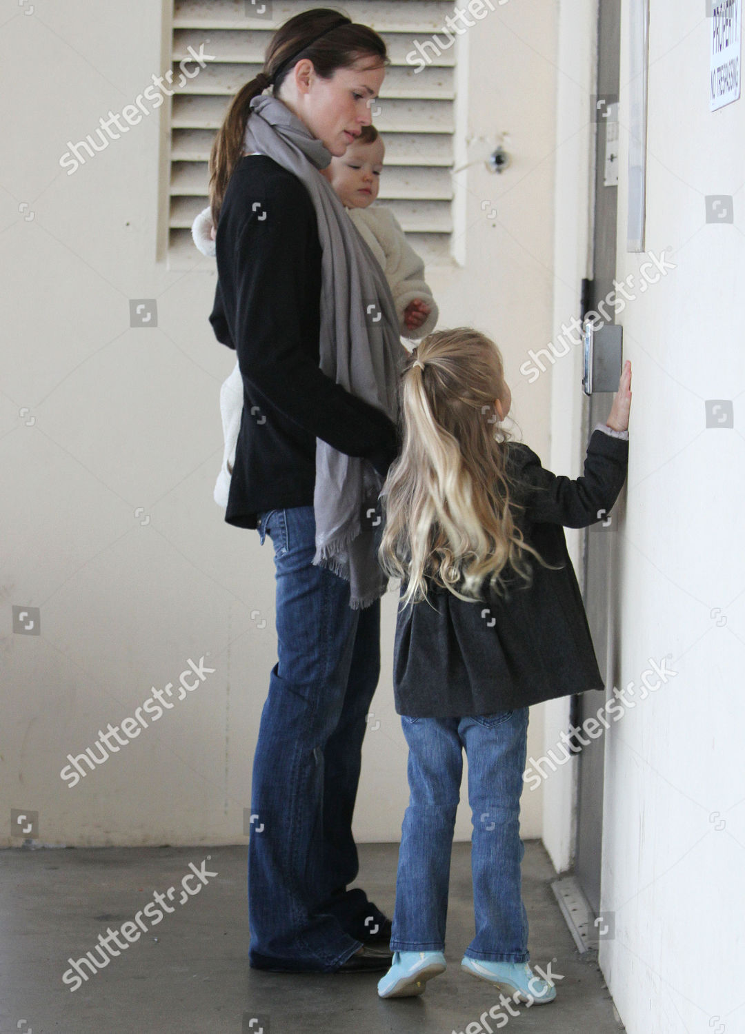 Jennifer Garner Daughters Seraphina Rose Elizabeth Editorial Stock ...