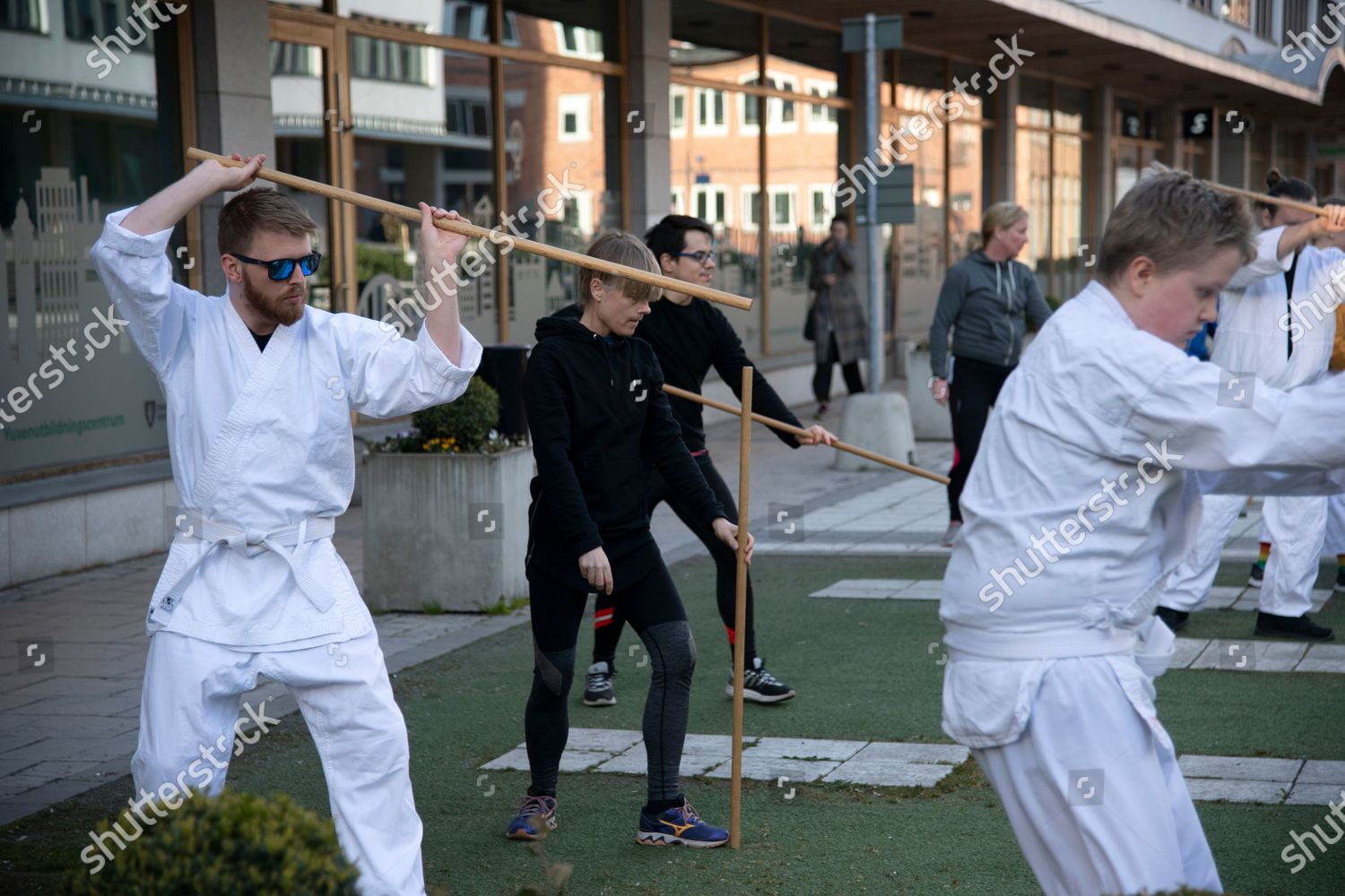 People Practice Aikido Outside Their Club Editorial Stock Photo - Stock ...