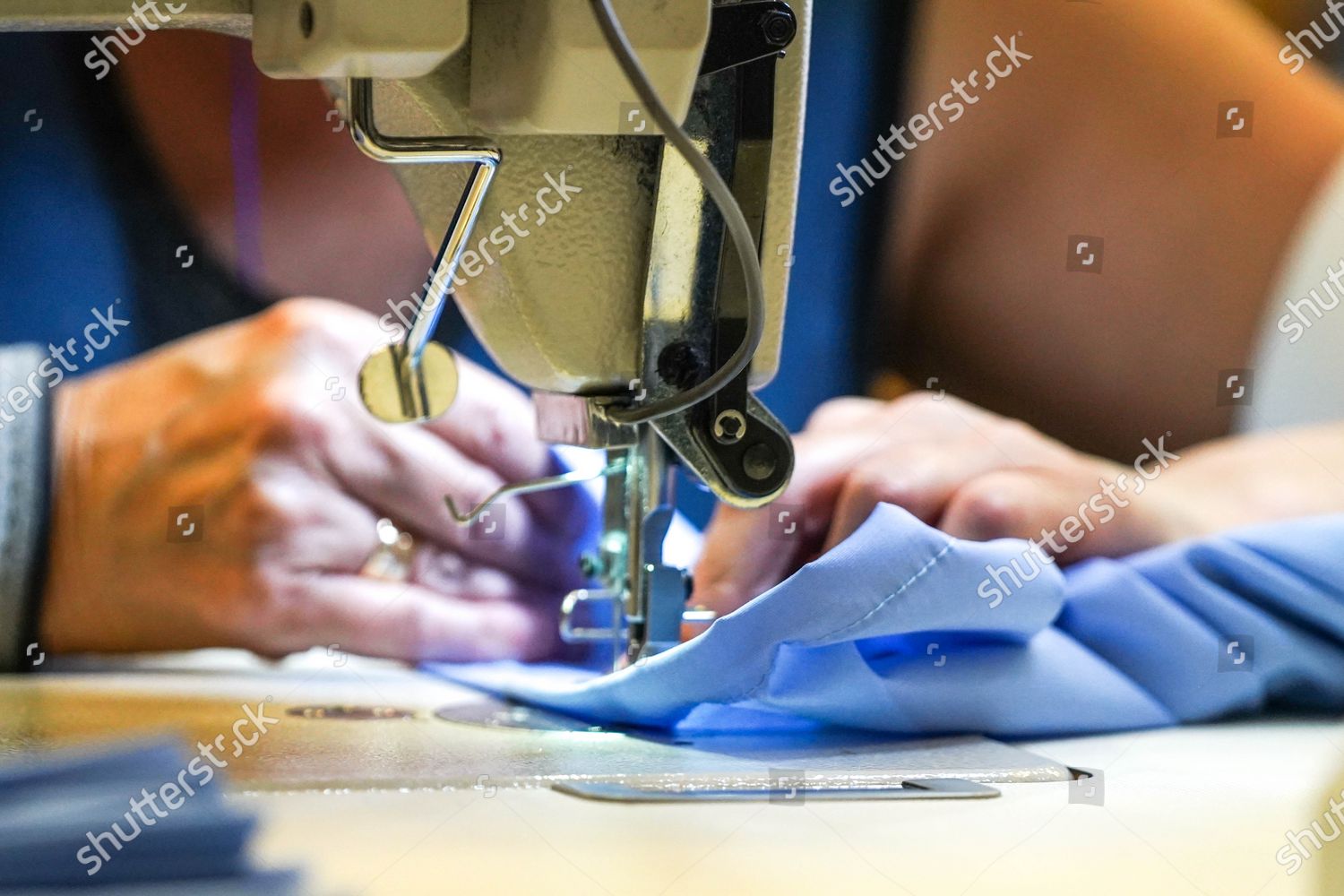 Woman Sews Medical Clothing Staff Tibard Editorial Stock Photo - Stock ...