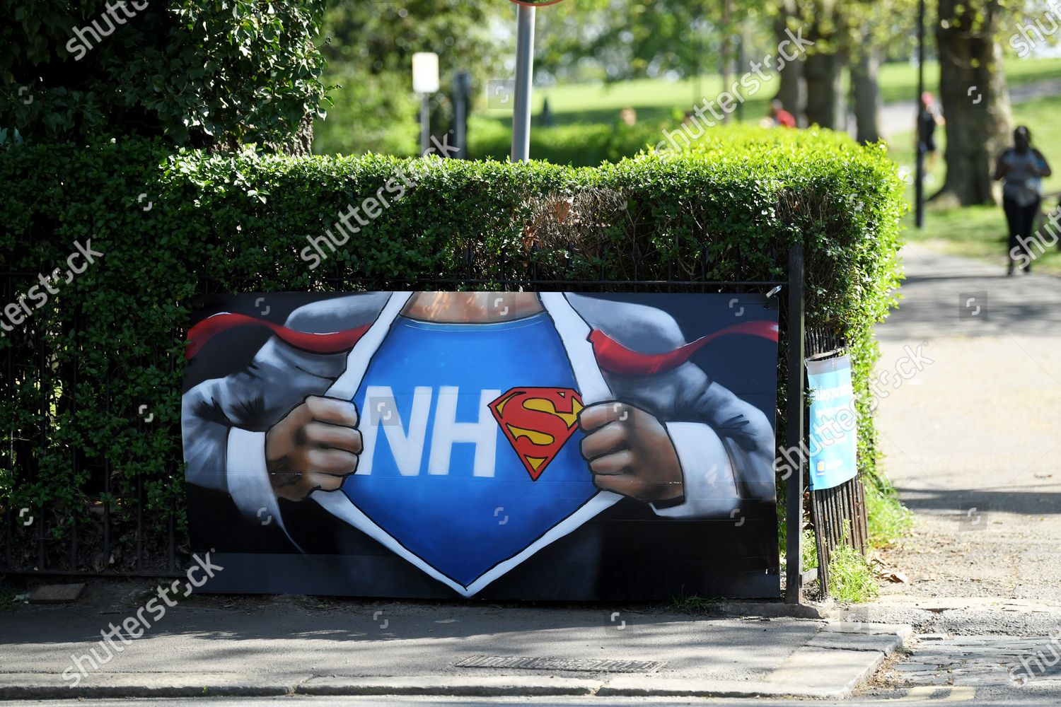 Nhs Superhero Street Art By Lionel Editorial Stock Photo - Stock Image ...