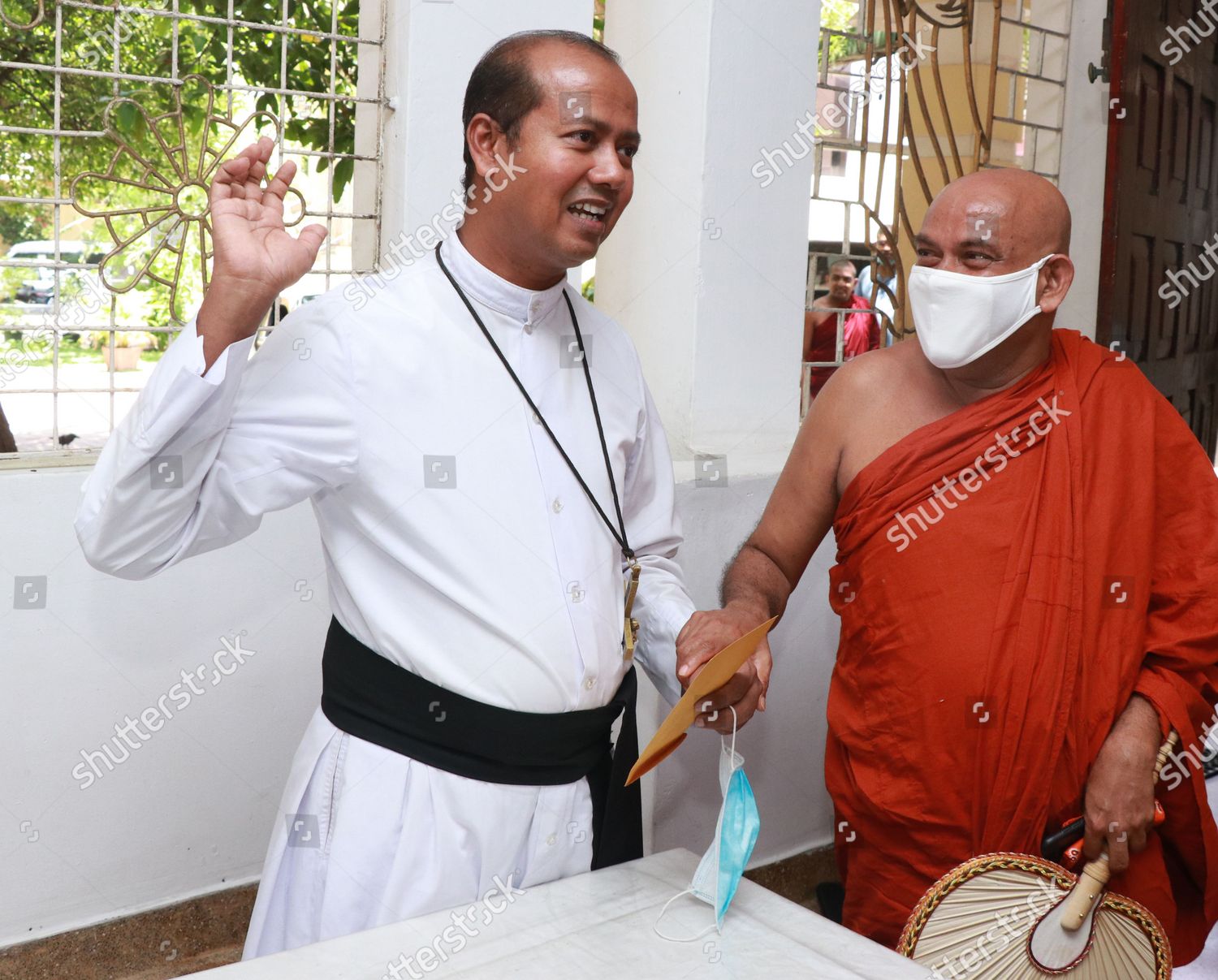 Sri Lankan Buddhist Monk Catholic Priest Editorial Stock Photo - Stock ...