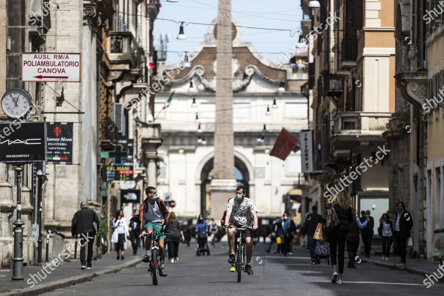 People Walk Via Del Corso Street Editorial Stock Photo - Stock Image ...