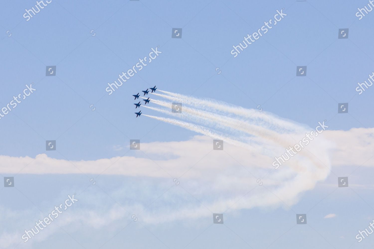 Formation Blue Angels Fly Over Dallas Editorial Stock Photo - Stock ...