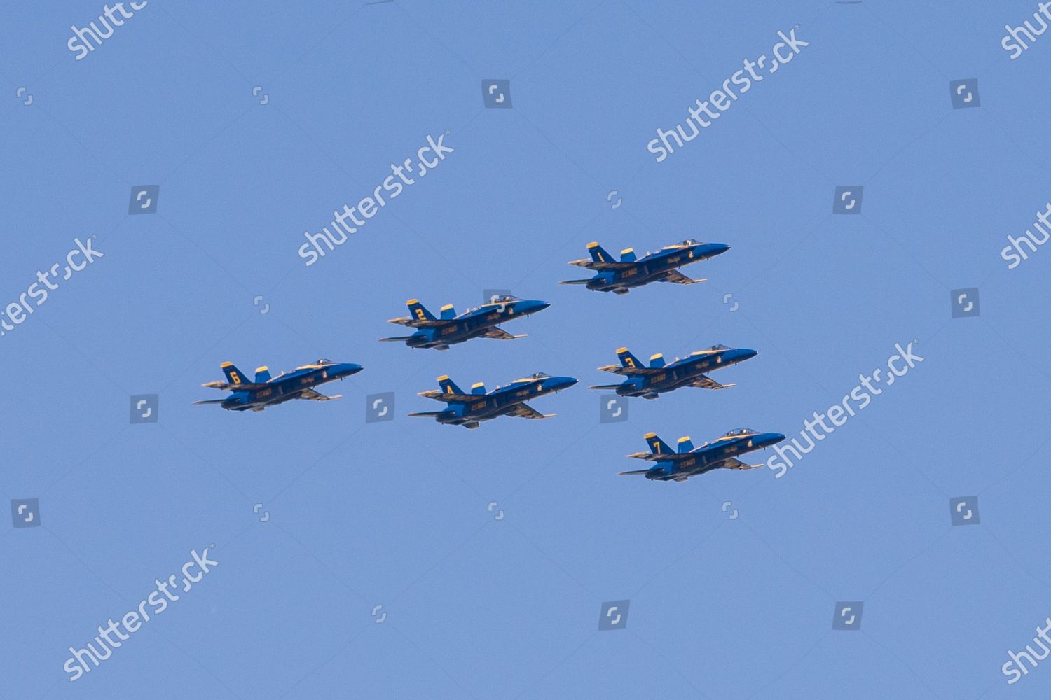 Formation Blue Angels Fly Over Dallas Editorial Stock Photo - Stock ...