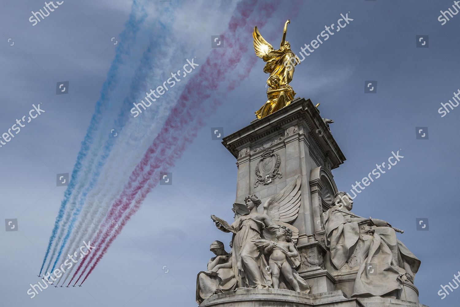 Red Arrows Make Flypast Ve Day Editorial Stock Photo - Stock Image ...