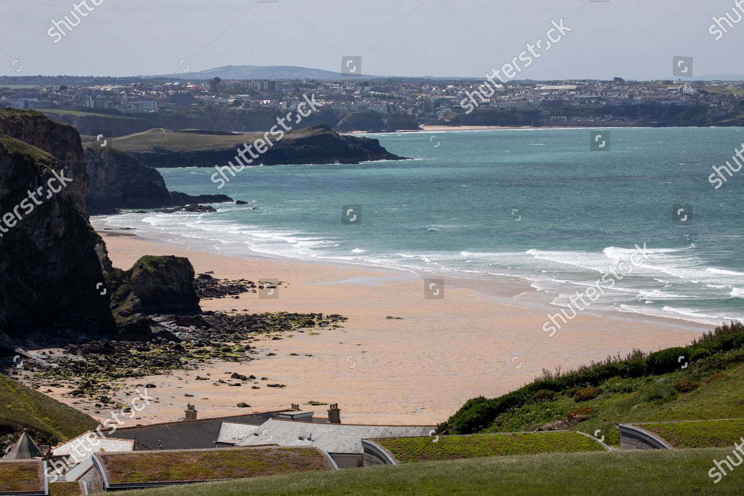 Watergate Bay Beach On North Coast Editorial Stock Photo - Stock Image ...