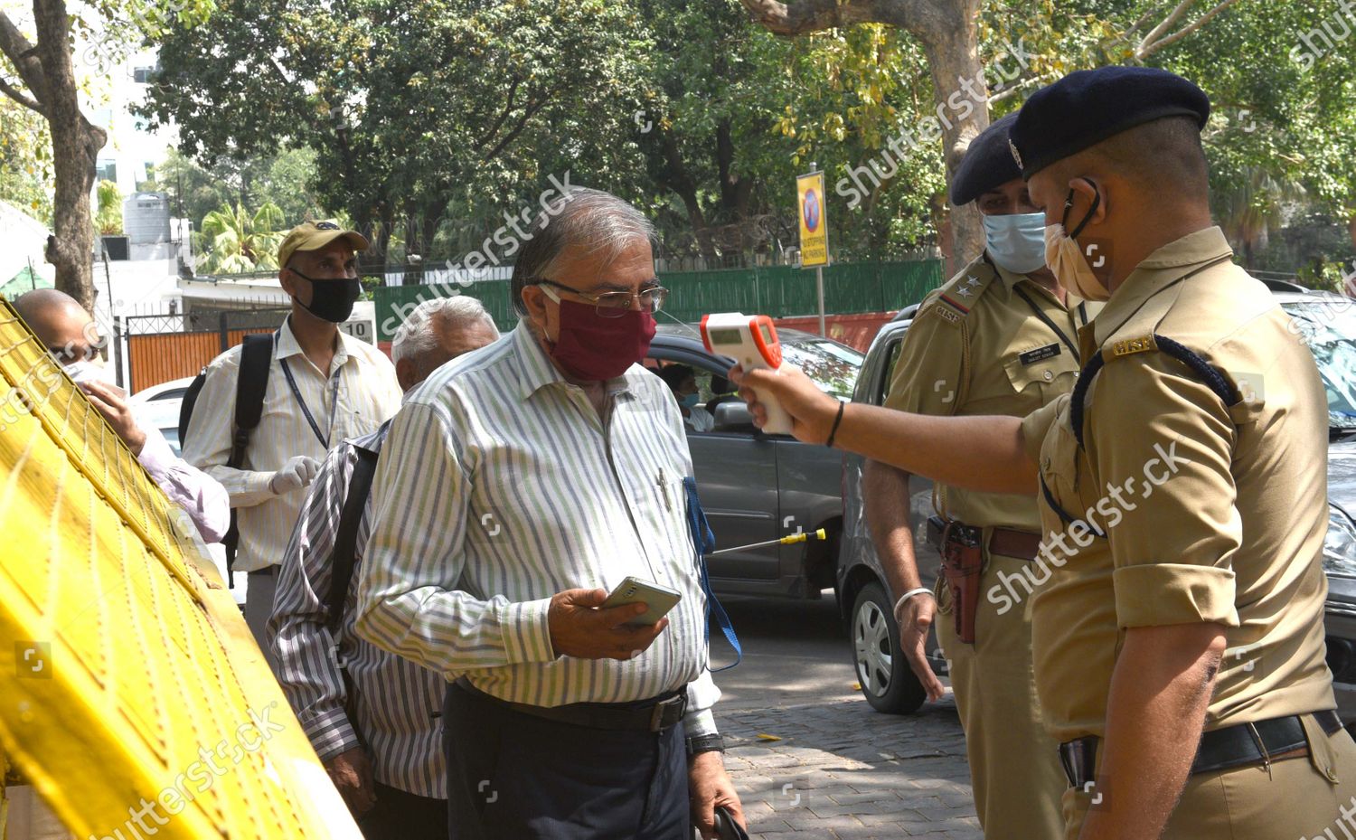 Cisf Personnel Thermal Screen Government Employees Editorial Stock ...