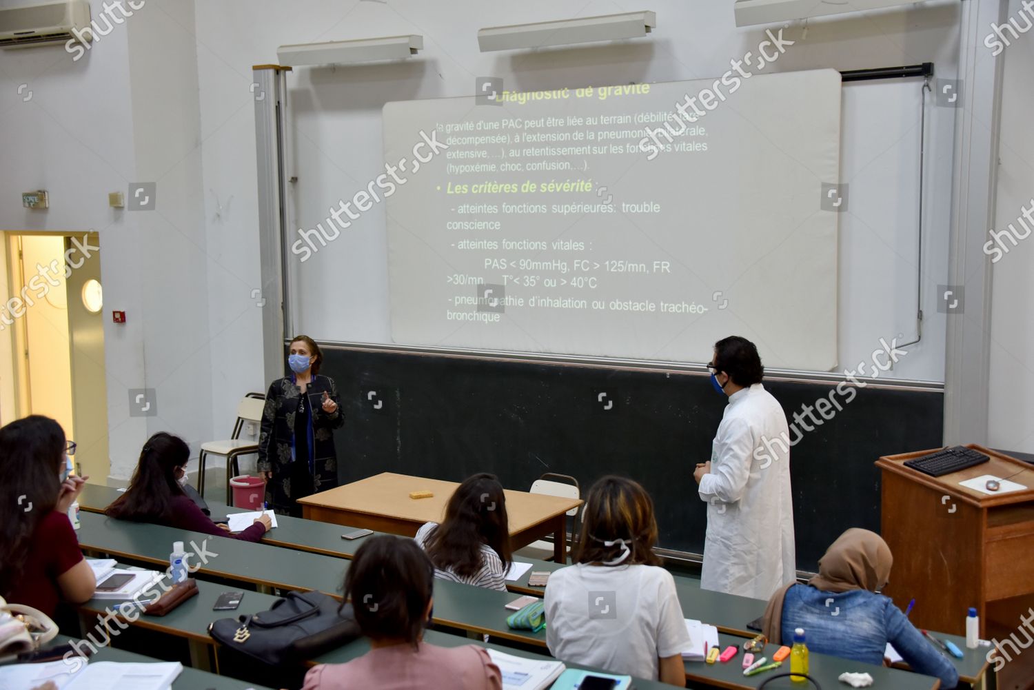 Lecturer Wearing Face Mask Preventive Measure Editorial Stock Photo ...