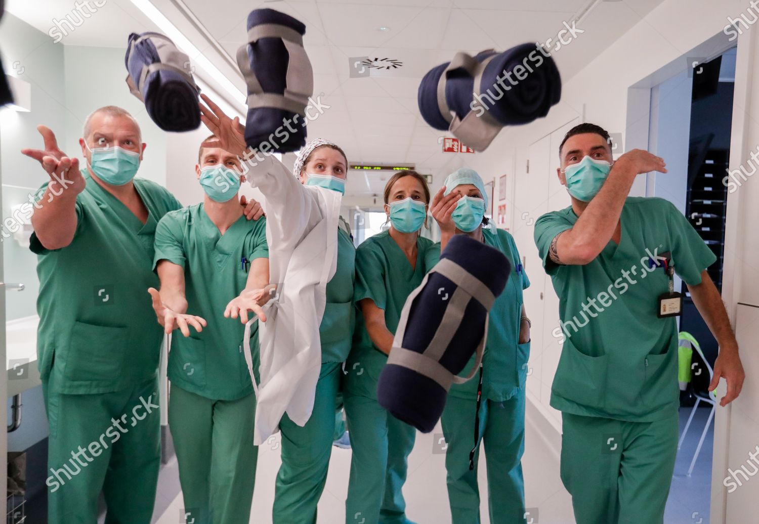 Belgian Nurses Receive Plaids Celebrate International Editorial Stock ...