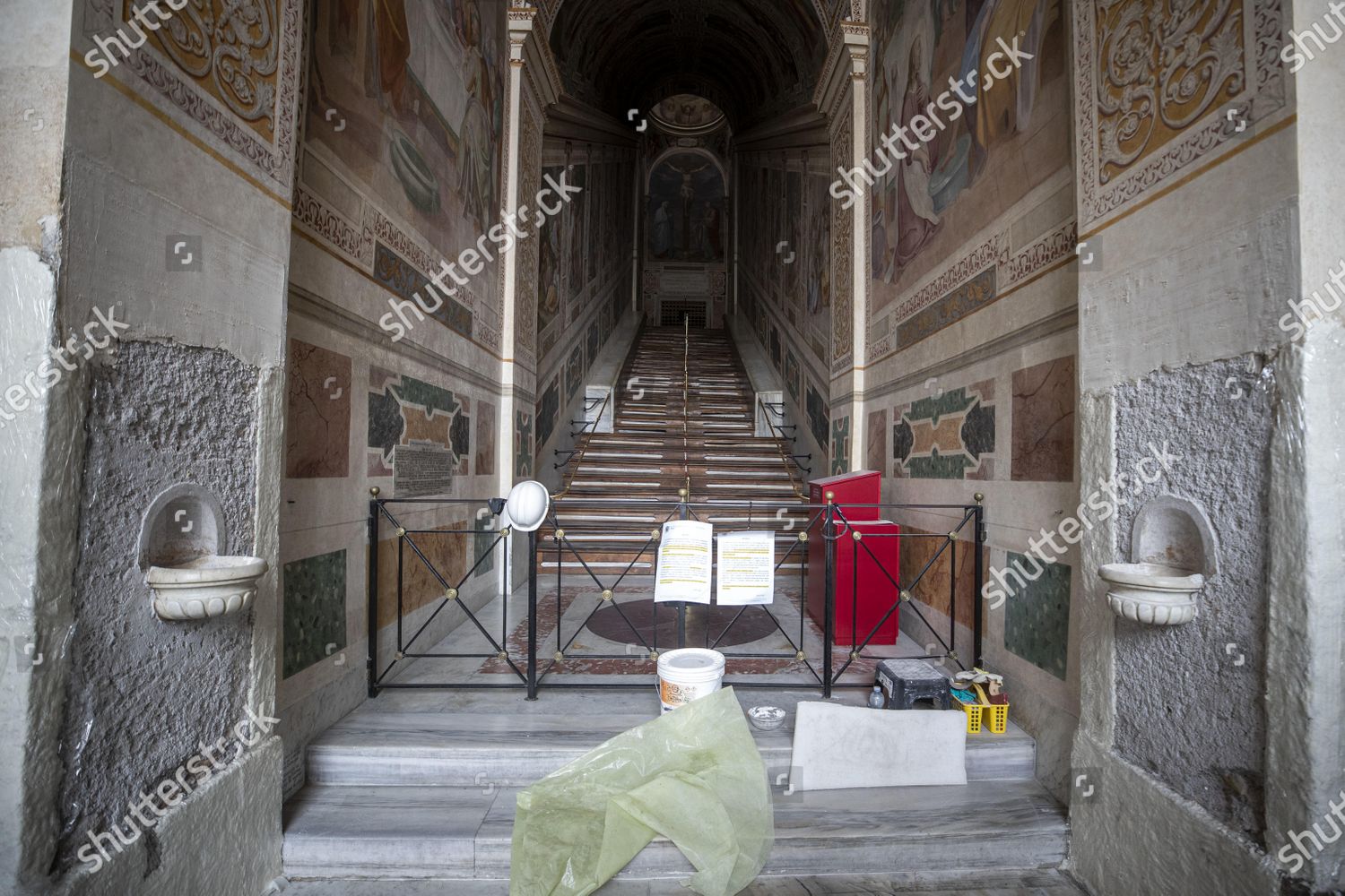 Entrance Scala Sancta Holy Stairs Piazza Editorial Stock Photo - Stock ...