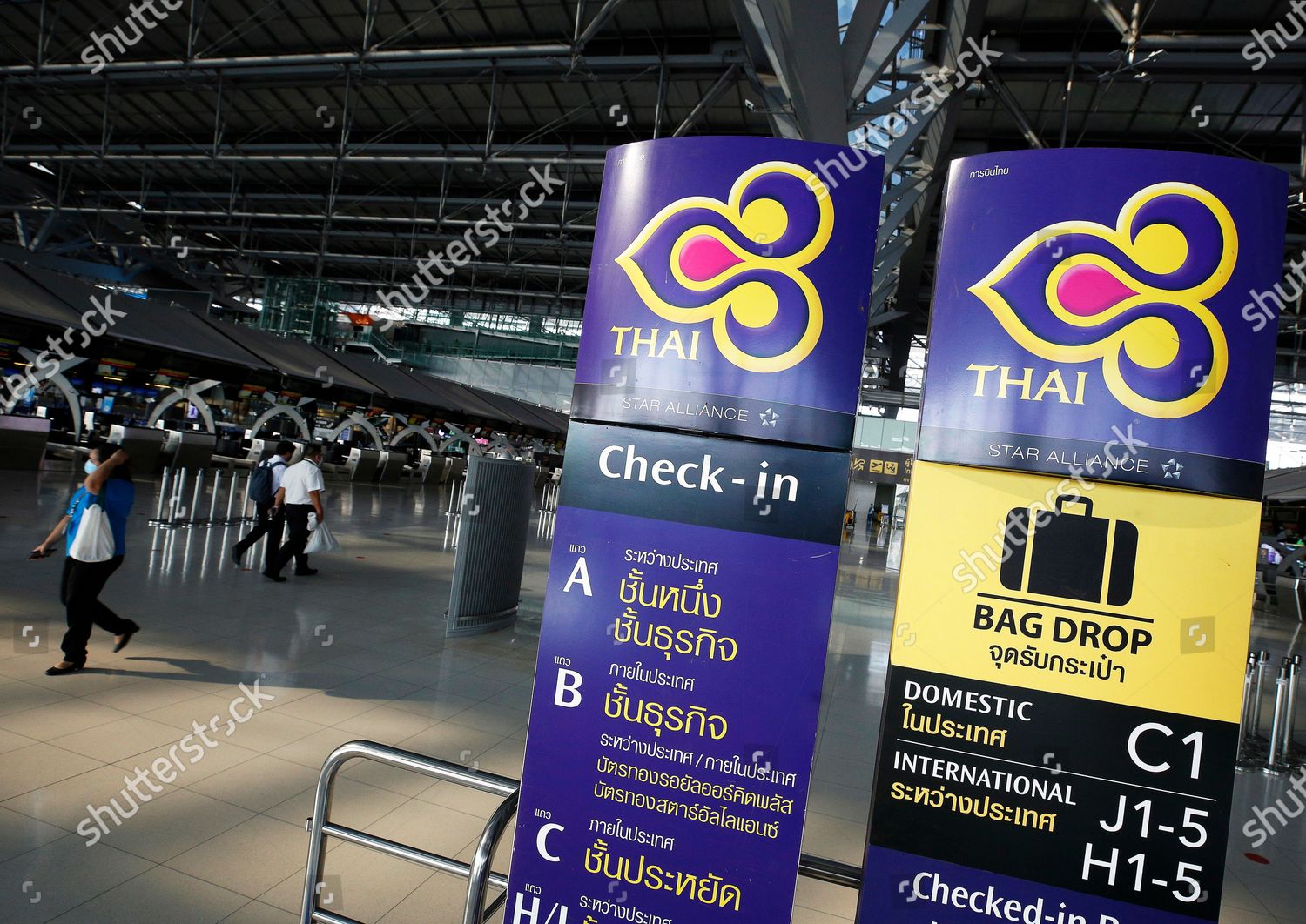 Thai Airways Checkin Sign Seen Inside Editorial Stock Photo - Stock ...