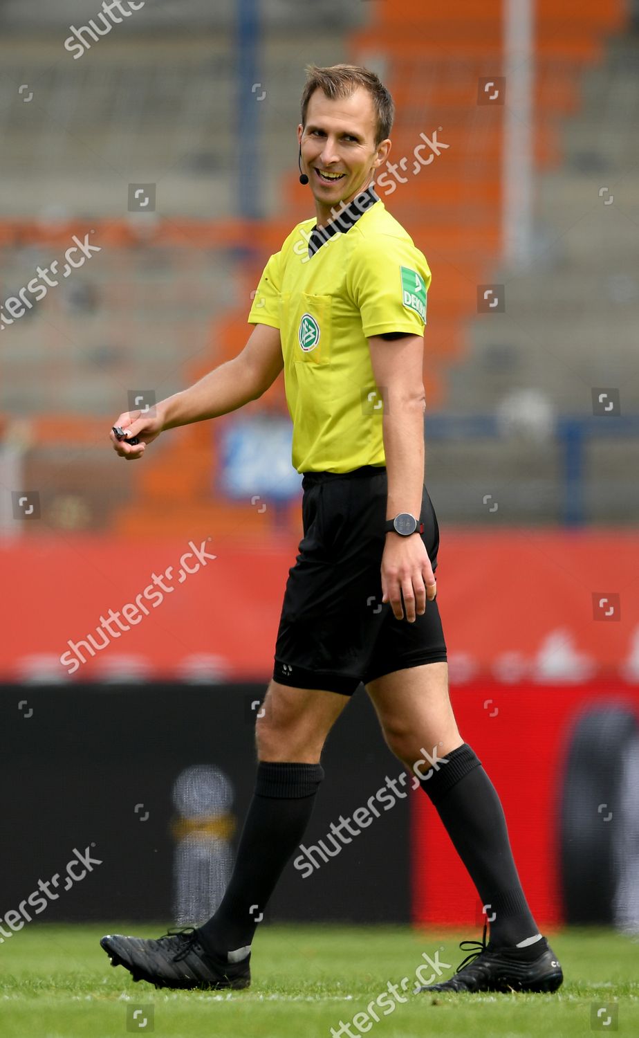 Referee Florian Heft Reacts During German Editorial Stock Photo - Stock ...