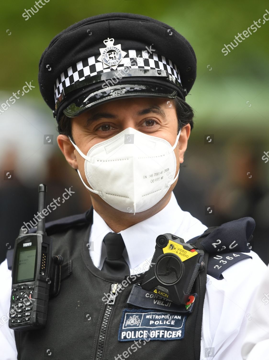 Police Officer Wearing Protective Face Mask Editorial Stock Photo ...
