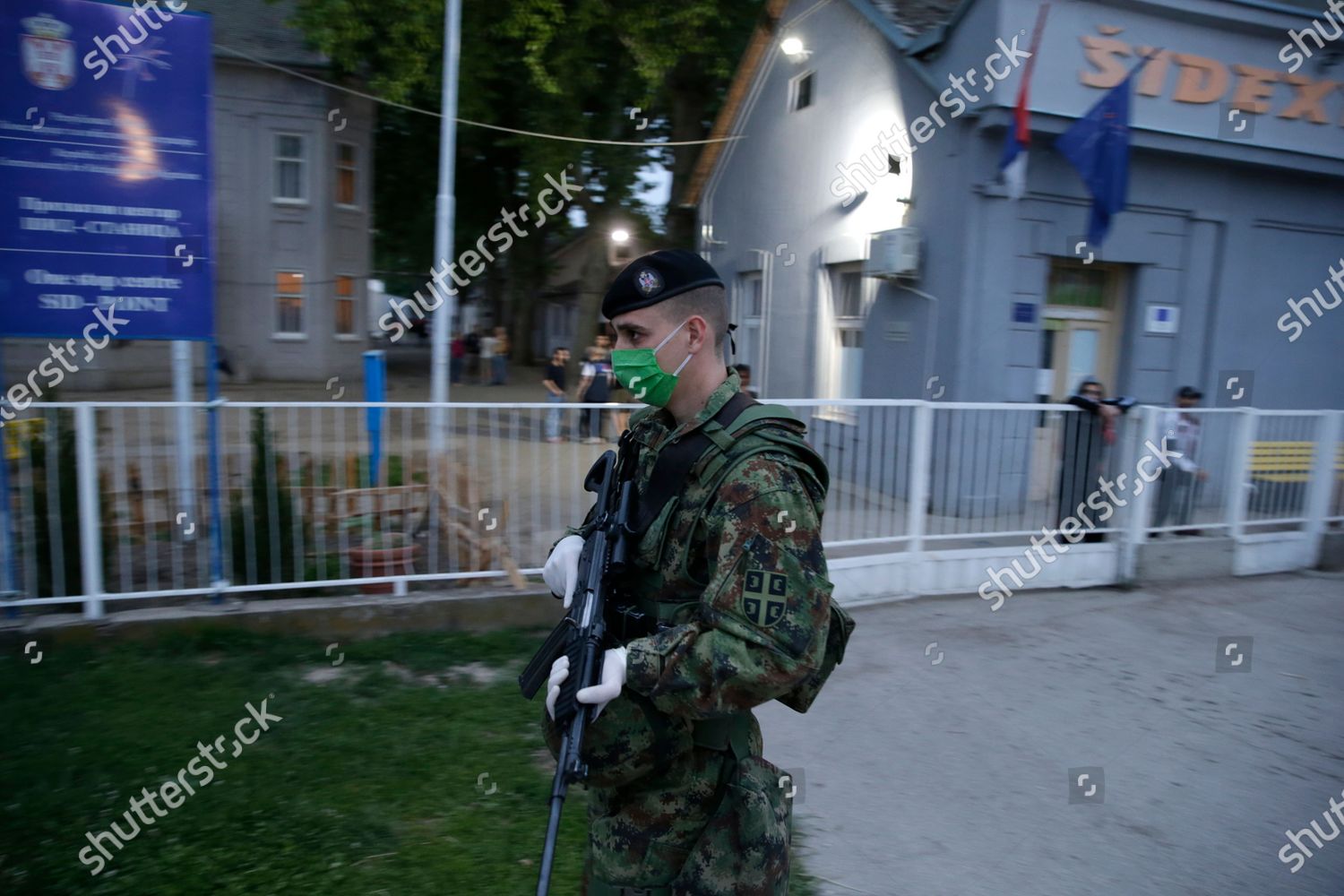 Serbian Military Soldiers Stands Guard Front Editorial Stock Photo ...