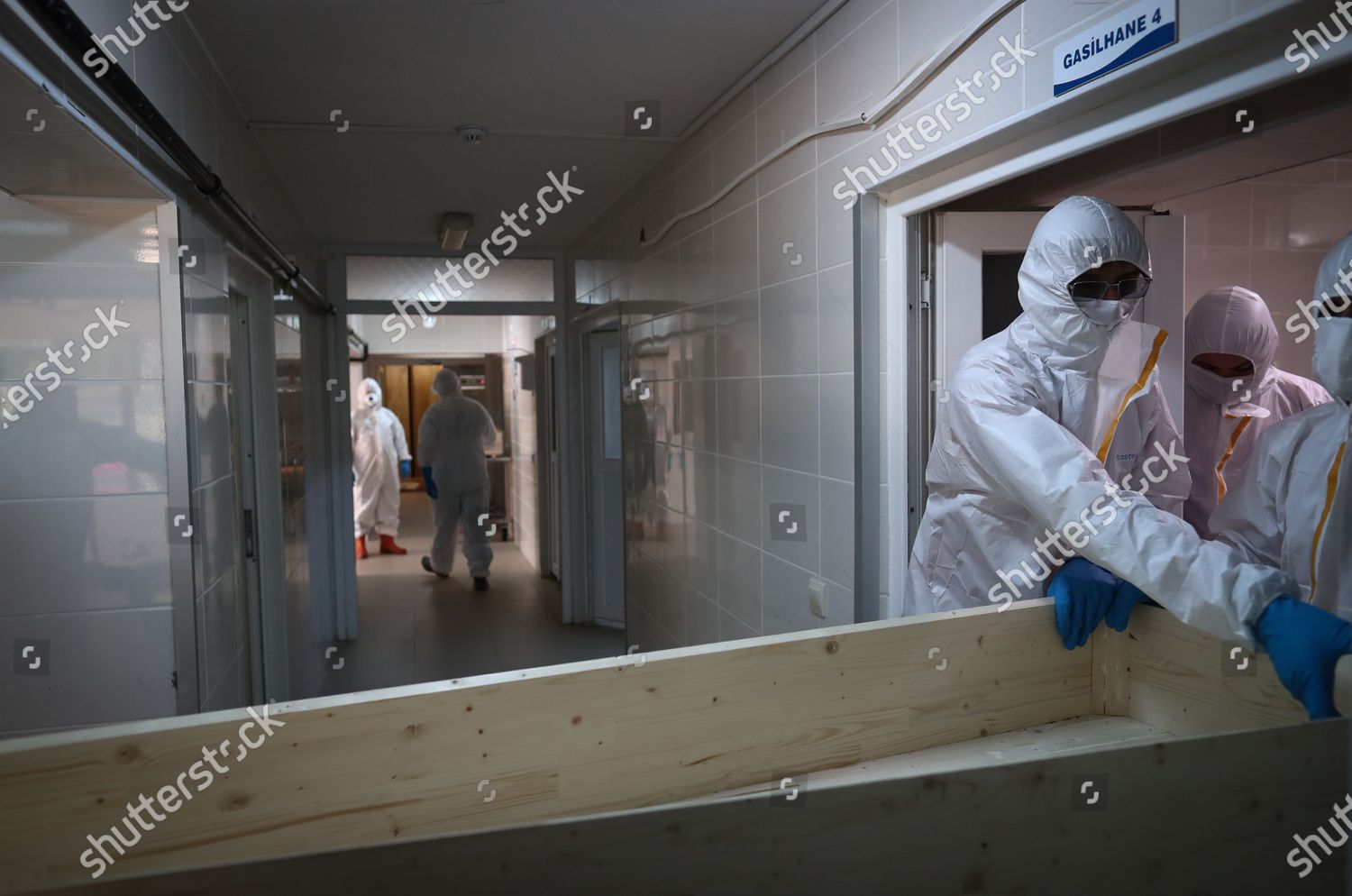 Morgue Workers Wearing Personal Protective Equipment Editorial Stock ...