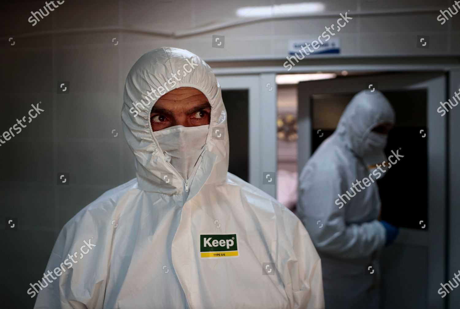 Morgue Workers Wearing Personal Protective Equipment Editorial Stock ...