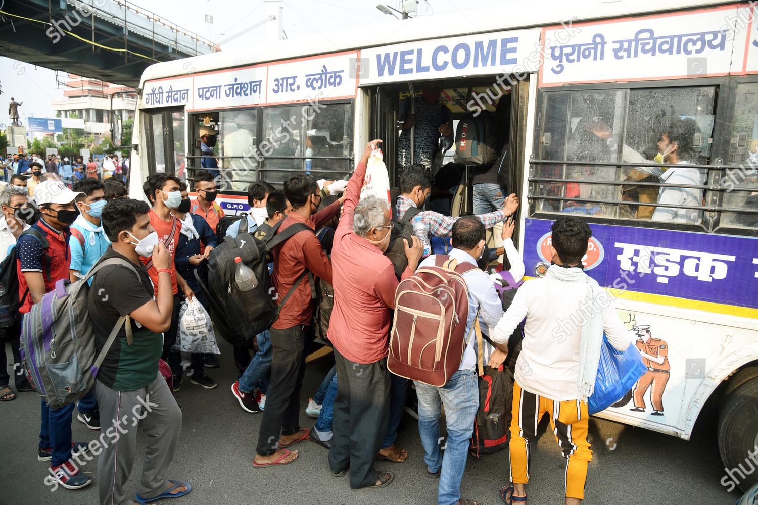 People Rush Board Bus After Their Editorial Stock Photo - Stock Image ...