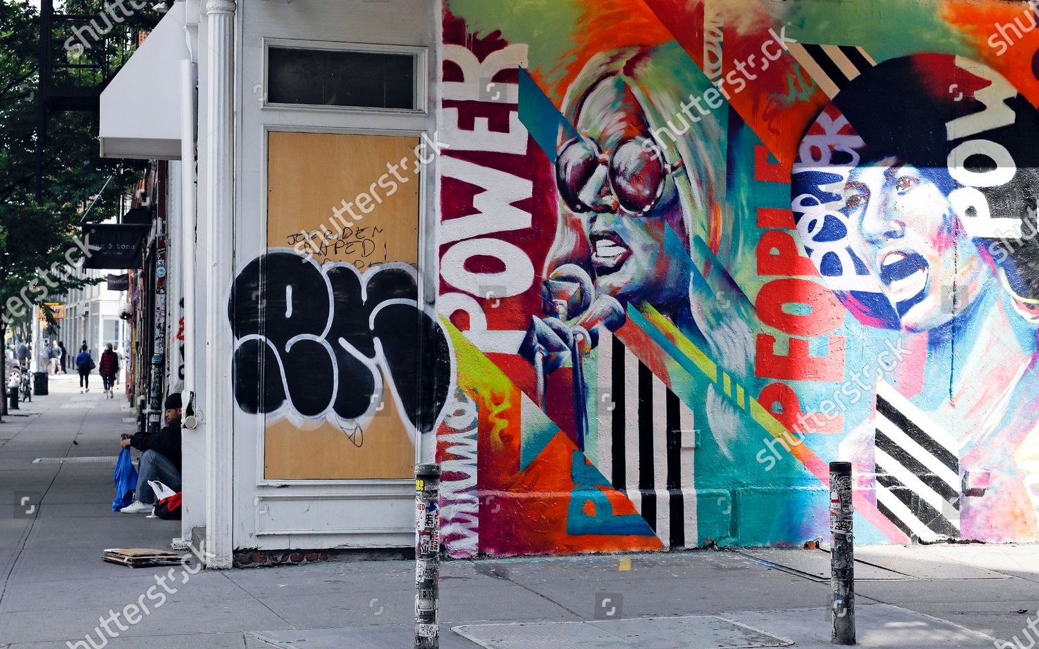 Homeless Man L Sits Outside Rag Editorial Stock Photo - Stock Image ...