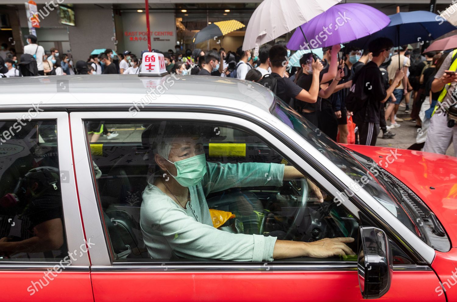 Taxi Driver Inside His Cab While Editorial Stock Photo - Stock Image ...