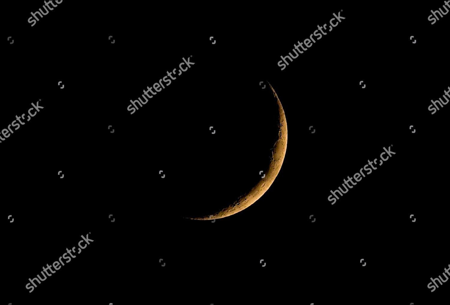 Waxing Crescent Moon Rises Over Berlin Editorial Stock Photo - Stock ...